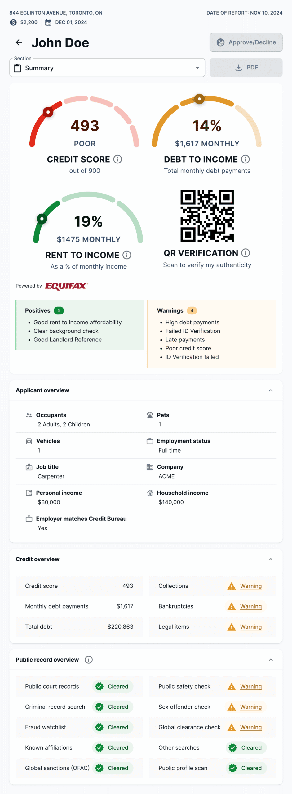Tenant Report - SingleKey