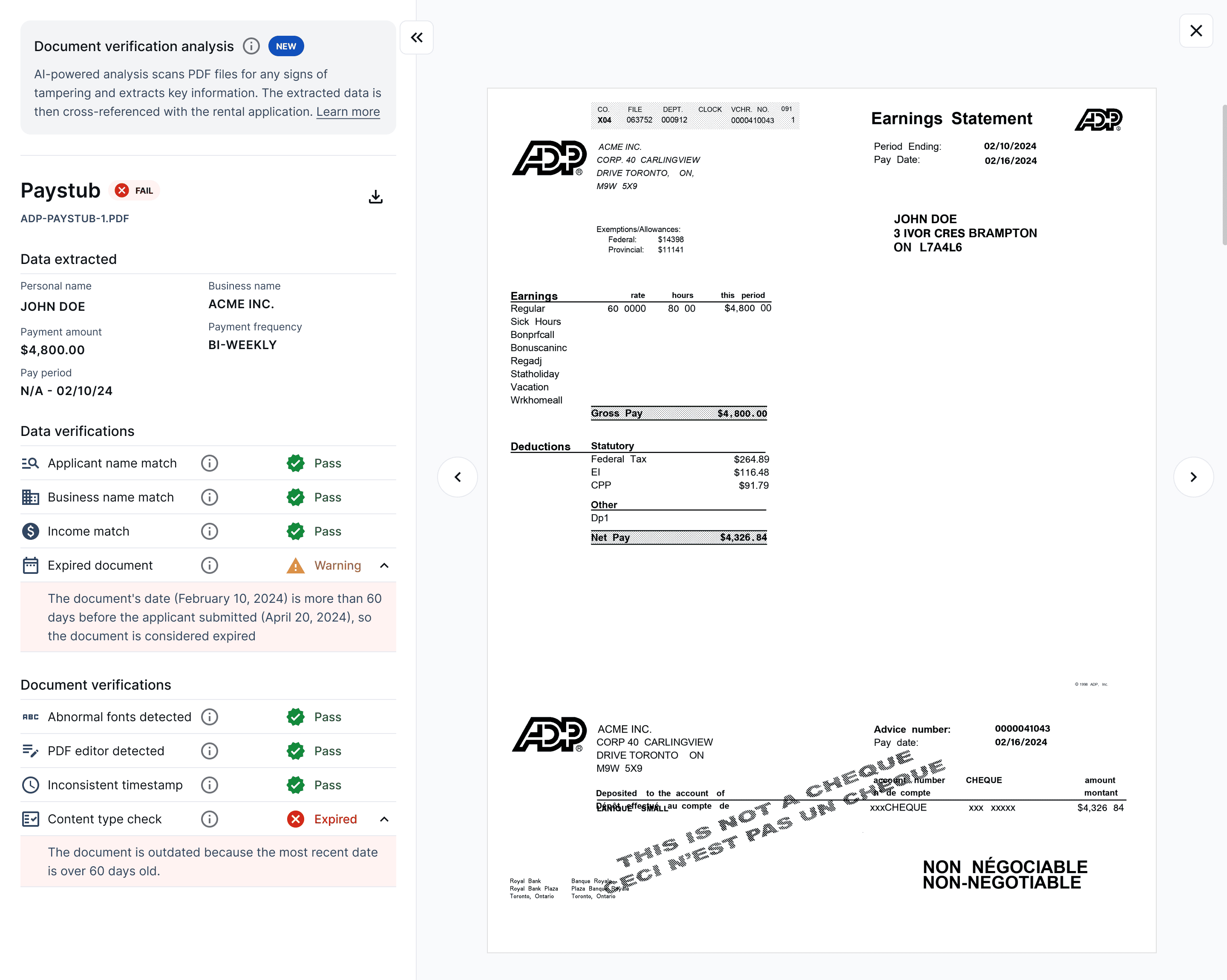 Tenant Report - SingleKey