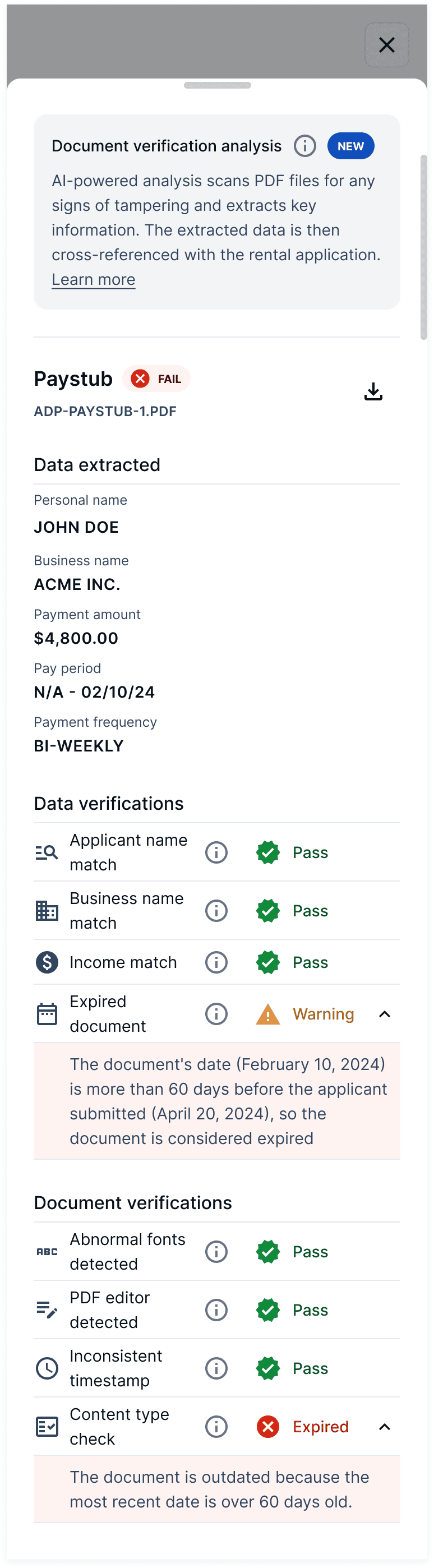 Tenant Report - SingleKey