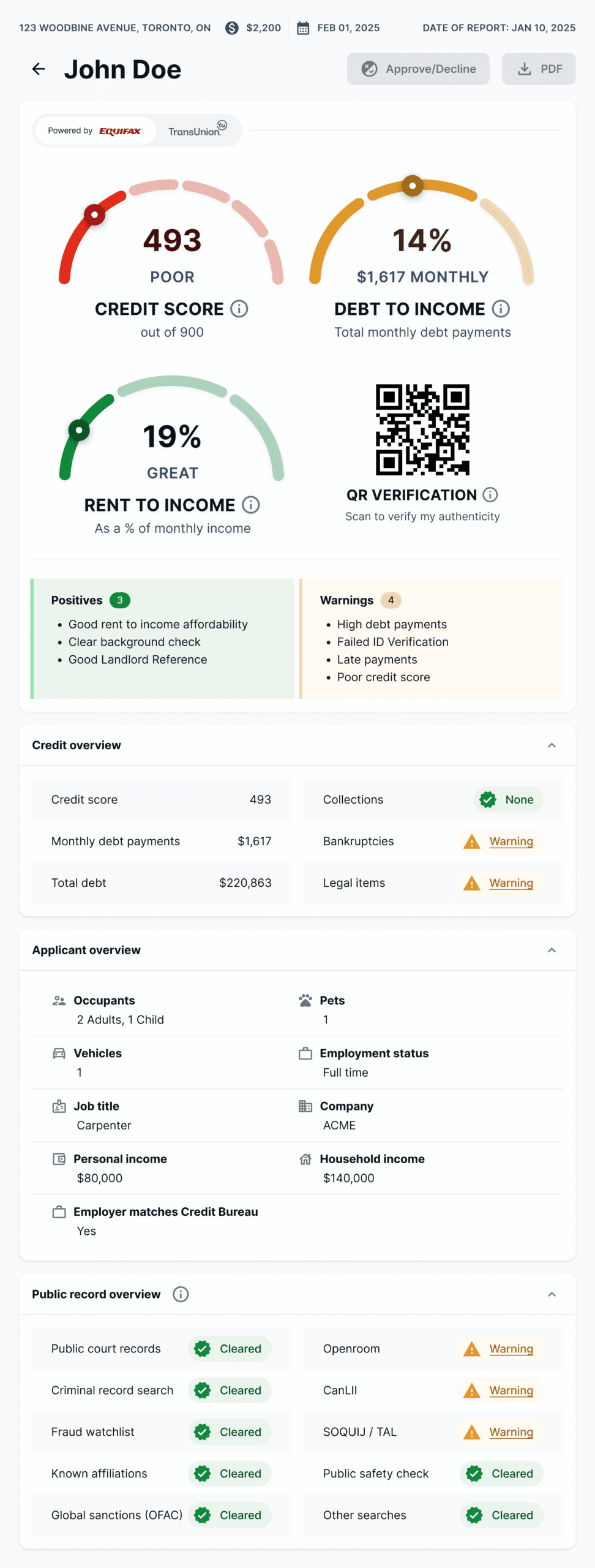 Tenant Report - SingleKey